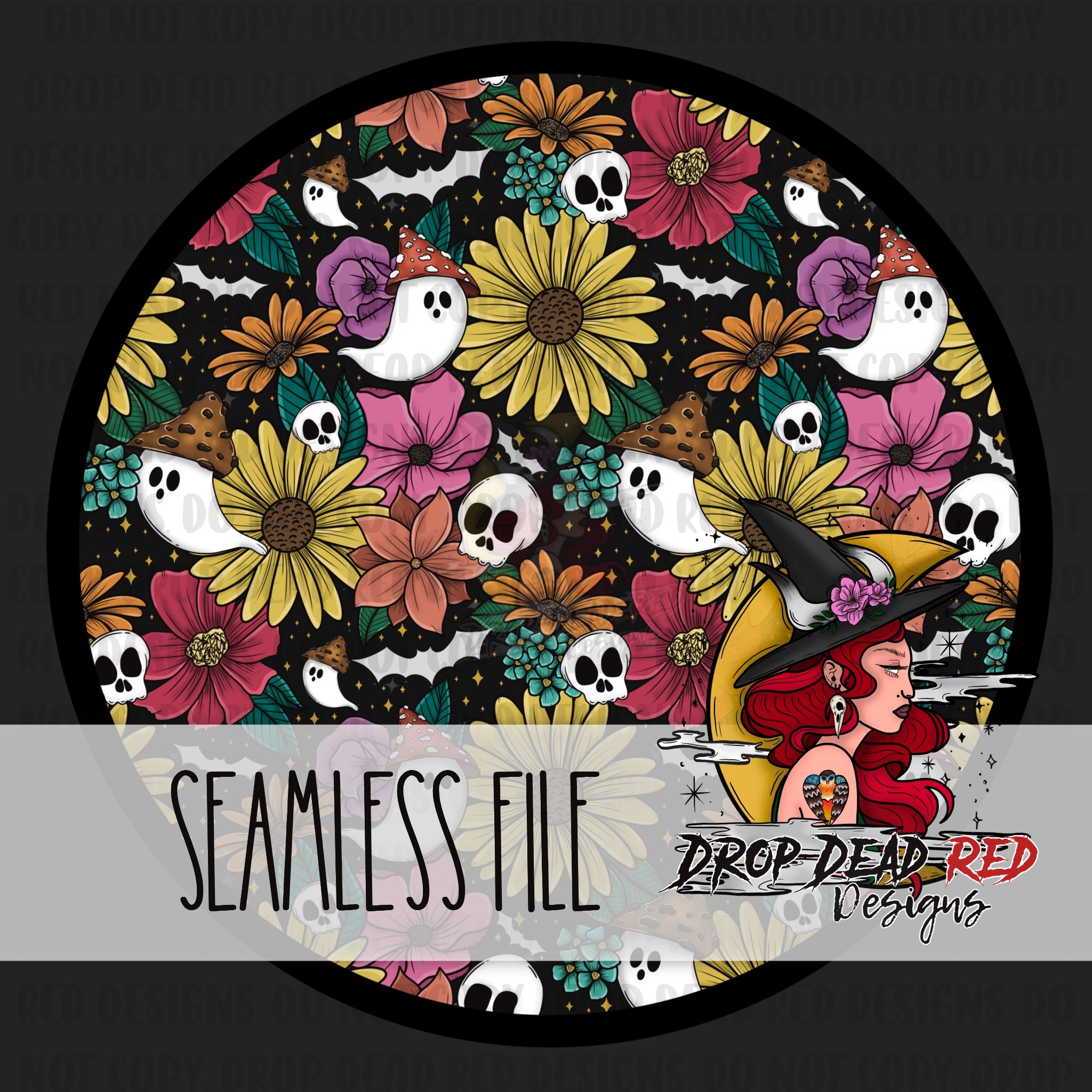 Cute & Spooky - Seamless Digital File – Drop Dead Red Designs