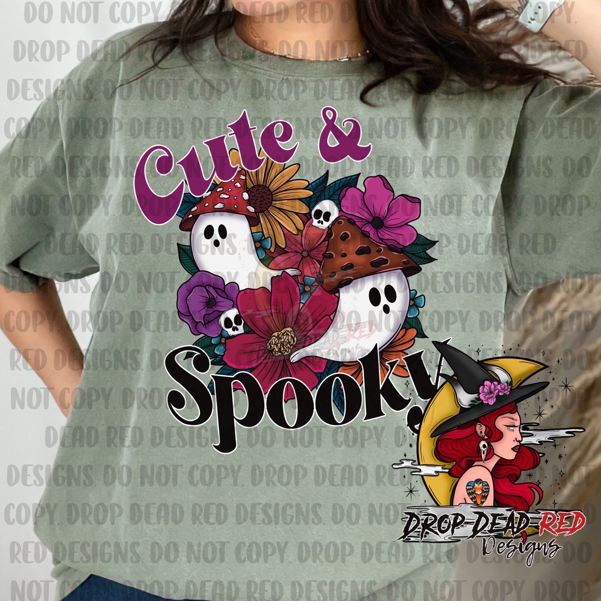 Cute & Spooky - Maroon - Digital File – Drop Dead Red Designs
